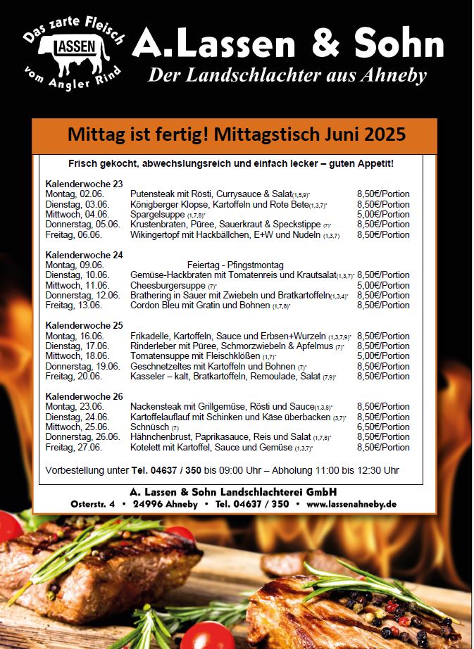 Schlachter Lassen Engelsby Mittagstisch